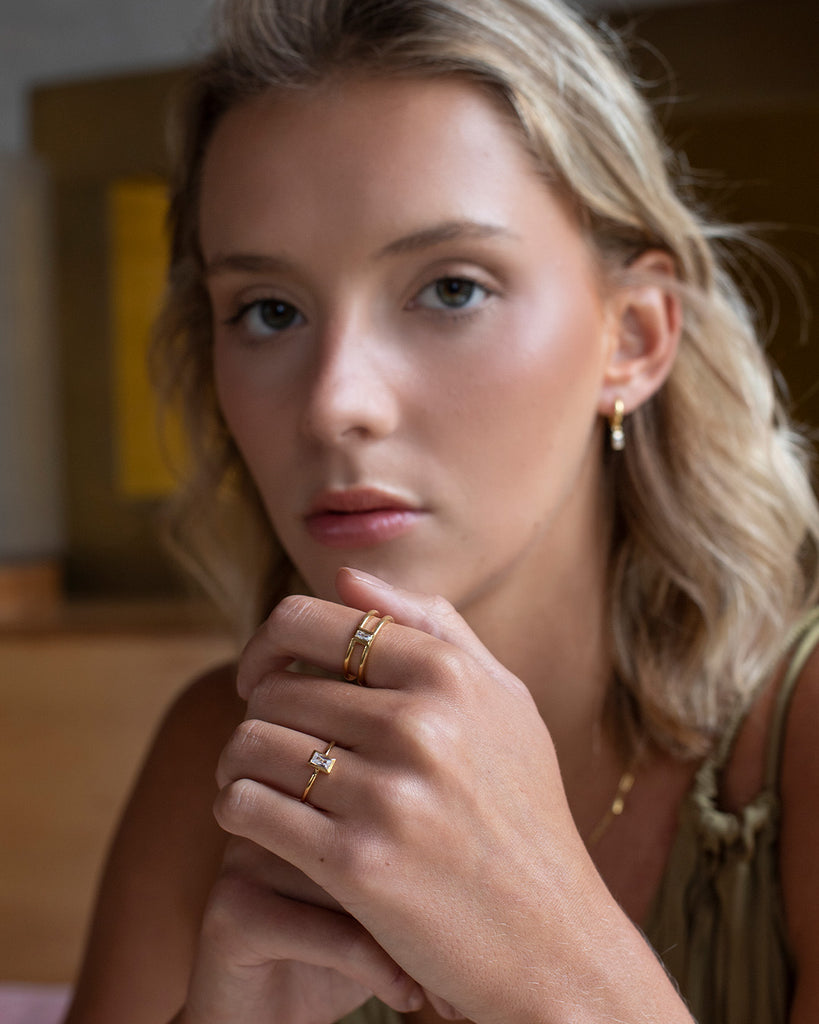 Amber Double Ring - Timeless Jewellery - Mesh Online Store