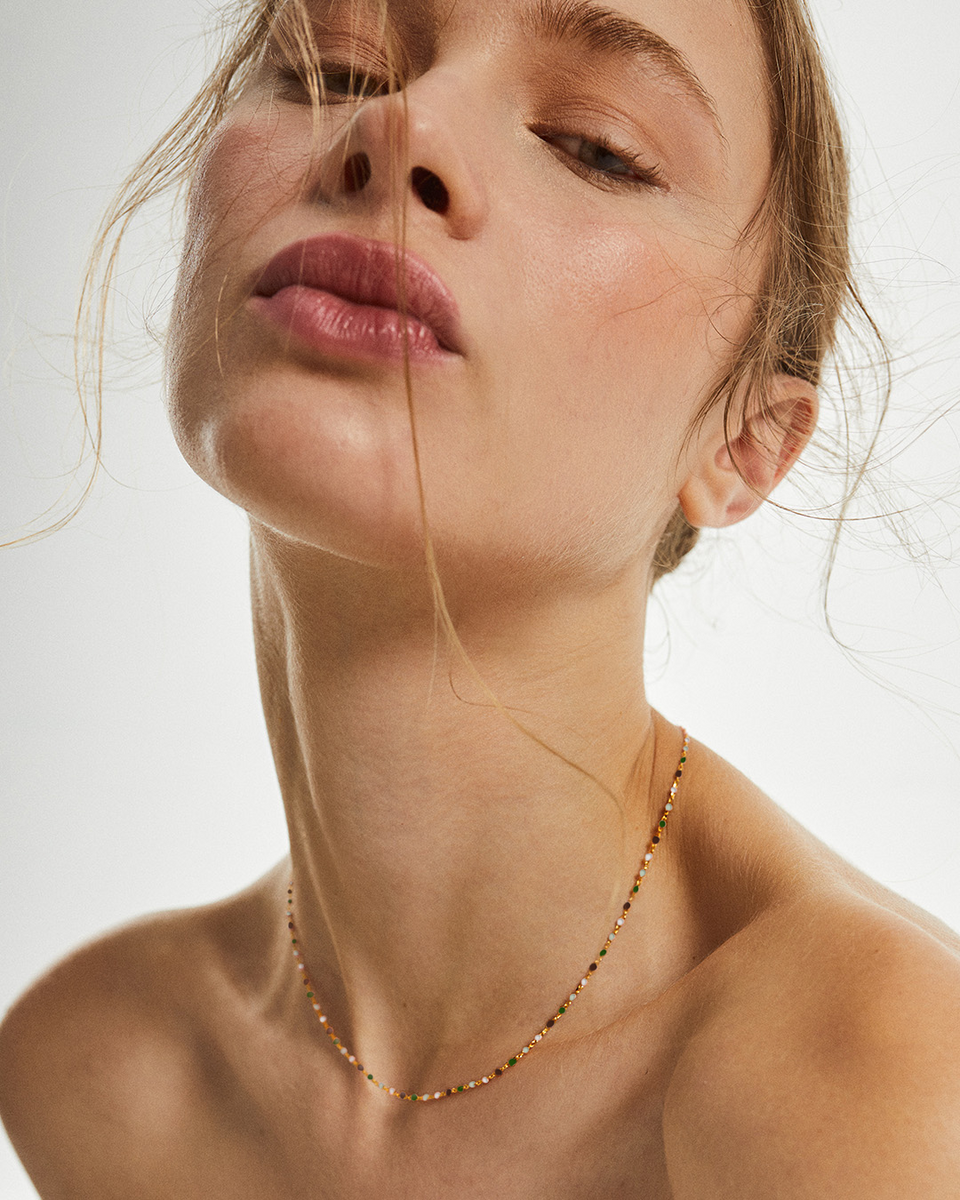 Splash necklace in colored enamel - Mesh Jewelery – MESH